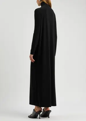 Norma Kamali Roll-neck Stretch-jersey Maxi Dress