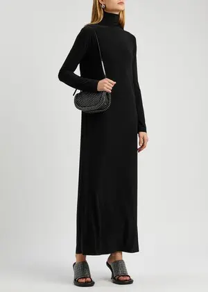 Norma Kamali Roll-neck Stretch-jersey Maxi Dress