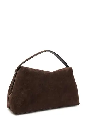 TOTEME T-lock Suede Top Handle Bag - Brown
