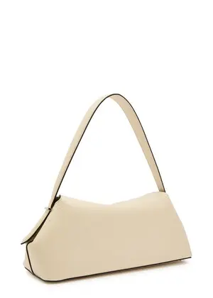 TOTEME T-lock Grained Leather Shoulder Bag - Ivory
