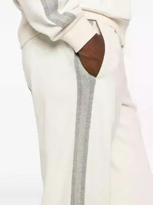 Peserico White Side Stripe Track Pants