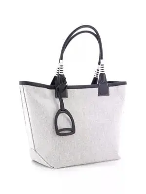 Hermès Sac Steeple Toile With Leather 28 Tote Bag
