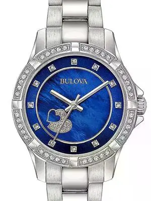 Bulova Classic 30mm Watch With Crystal Embellished Bezel