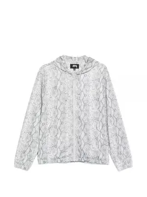 StÜssy Snake-print Zip-up Hoodie