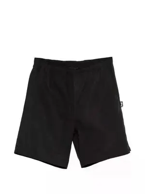 StÜssy Logo Tag Elasticated Track Shorts - Black