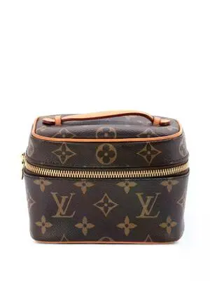 LOUIS VUITTON Monogram Canvas Nano Pouch Vanity Case - Brown