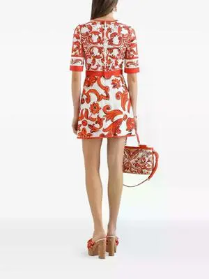 Dolce & Gabbana Majolica Print Short Dress