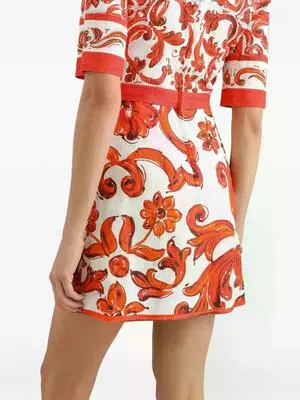 Dolce & Gabbana Majolica Print Short Dress