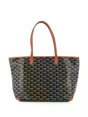 Goyard Artois Pm Tote Bag In Coated Canvas - Brown