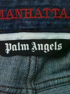Palm Angels Distressed Denim Shorts