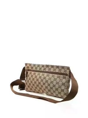 Gucci Gg Canvas Double Pocket Belt Bag