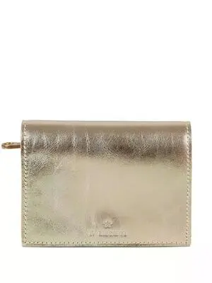 Il Bisonte Logo Zip Wallet - Gold