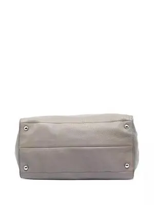 Prada Vitello Daino Convertible Tote Satchel - Grey