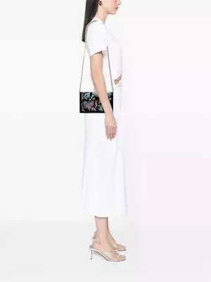 Saint Laurent Medium Velvet Monogram Kate Crossbody Bag - Black