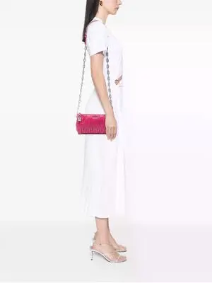 Miu Miu Matelassé Nappa Chain Crossbody Bag - Pink