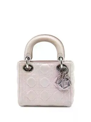 Dior Iridescent Lambskin Lady Satchel - Pink