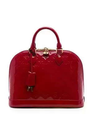 LOUIS VUITTON Monogram Vernis Alma Pm Handbag - Red