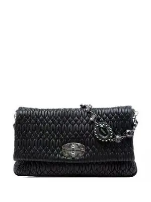 Miu Miu Matelasse Nappa Crystal Satchel - Black