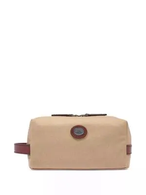 THE BRIDGE Leather-trimmed Wash Case