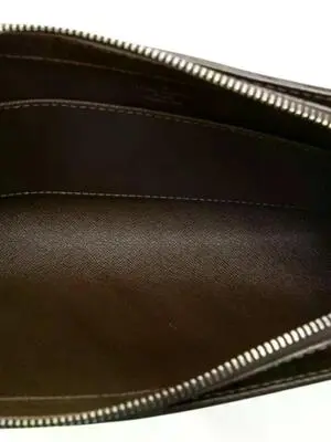 LOUIS VUITTON Taiga Leather Pochette Baikal Clutch Bag