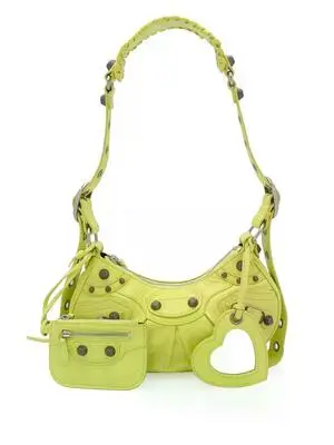 Balenciaga Lambskin Motocross Le Cagole Xs Crossbody Bag - Yellow