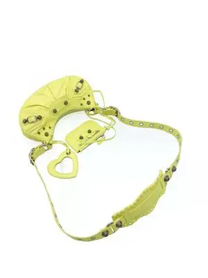 Balenciaga Lambskin Motocross Le Cagole Xs Crossbody Bag - Yellow