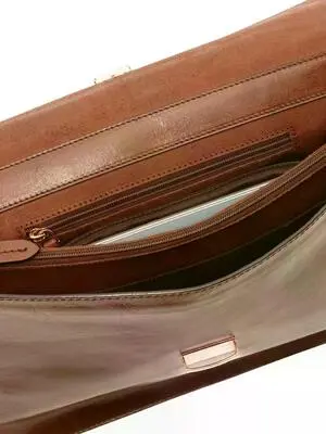 THE BRIDGE Leather Push-lock Briefcase