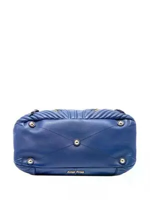 Miu Miu Quilted Nappa Biker Top Handle Bag