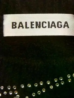 Balenciaga Rhinestone Eiffel Tower Velvet Sweater