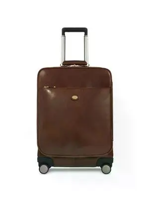 THE BRIDGE Logo-plaque Leather Suitcase - Brown