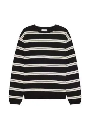 Nn07 Striped Knit Sweater - Black