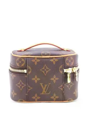 LOUIS VUITTON Monogram Canvas Nano Pouch Vanity Case - Brown