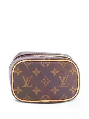 LOUIS VUITTON Monogram Canvas Nano Pouch Vanity Case - Brown