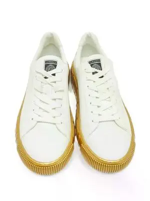 Versace Greca Leather Sneakers - White