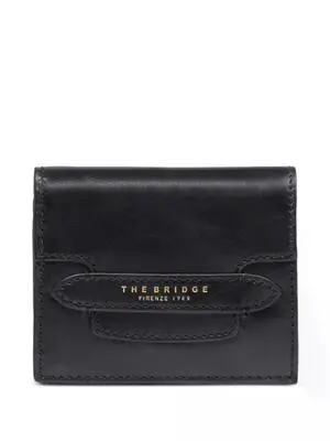 THE BRIDGE Logo-stamp Leather Wallet - Black