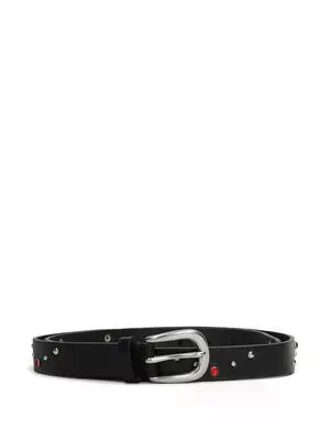 Paul Smith Crystal-embellished Leather Belt