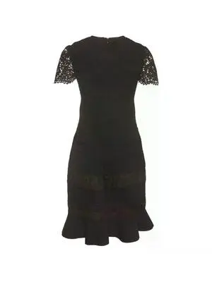 Valentino Garavani Lace-panelled Ruffled Mini Dress