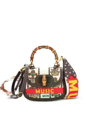 Gucci Bamboo 1947 Centennial Printed Canvas Mini Crossbody Bag - Brown