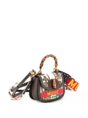 Gucci Bamboo 1947 Centennial Printed Canvas Mini Crossbody Bag - Brown