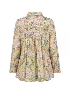 DHAARI Floral Print Pintuck Shirt