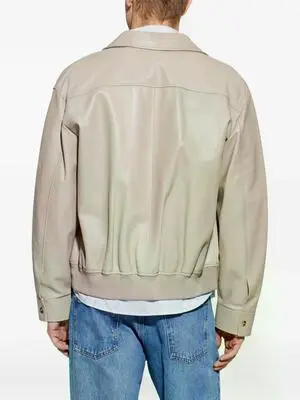 FRAME Leather Bomber Jacket