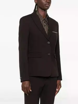 Peserico Single-breasted Blazer With Bead Trim