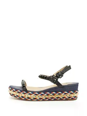 CHRISTIAN LOUBOUTIN Pyraclou Studded Platform Sandals - Black