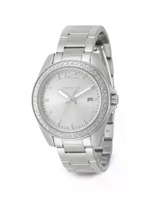 INVICTA Angel Crystal-bezel 38mm Watch - Silver