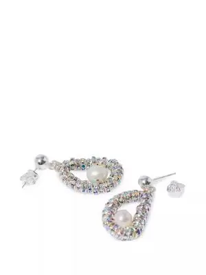 PEARL OCTOPUSS.Y Mini Oysters Crystal-embellished Earrings