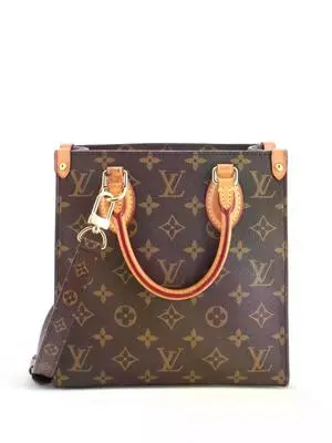 LOUIS VUITTON Sac Plat Nm Bag Monogram Canvas Bb Tote Bag - Brown