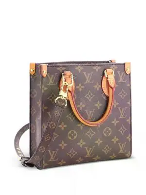 LOUIS VUITTON Sac Plat Nm Bag Monogram Canvas Bb Tote Bag - Brown