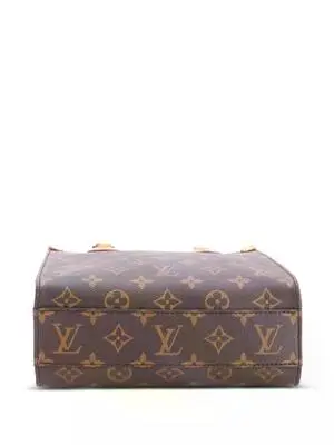 LOUIS VUITTON Sac Plat Nm Bag Monogram Canvas Bb Tote Bag - Brown