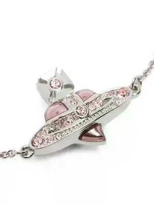 VIVIENNE WESTWOOD Diamante Heart Orb Plaque Bracelet