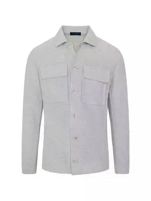 PATRICK ASSARAF Knit-textured Shirt Jacket